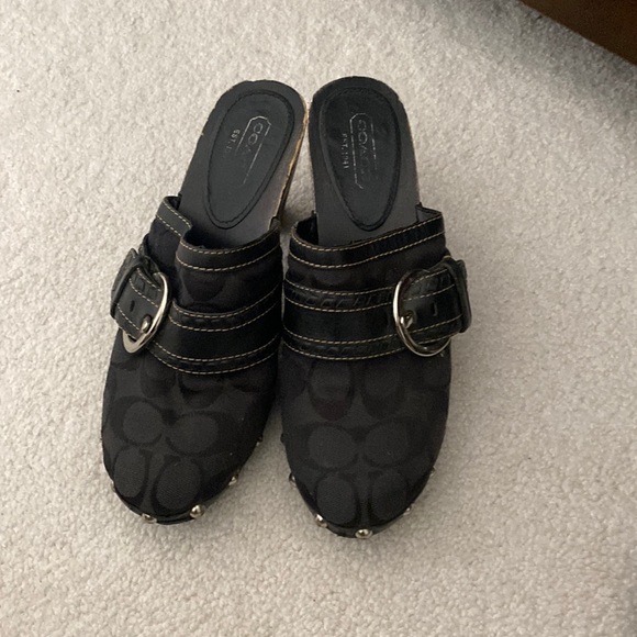 Coach | Shoes | Coach Womens Sable Wooden Clog Mule Size 72 Shoes ...